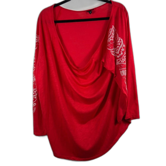 torrid | Tops | Torrid Red Henna Design Off Shoulder Top 20 | Poshmark